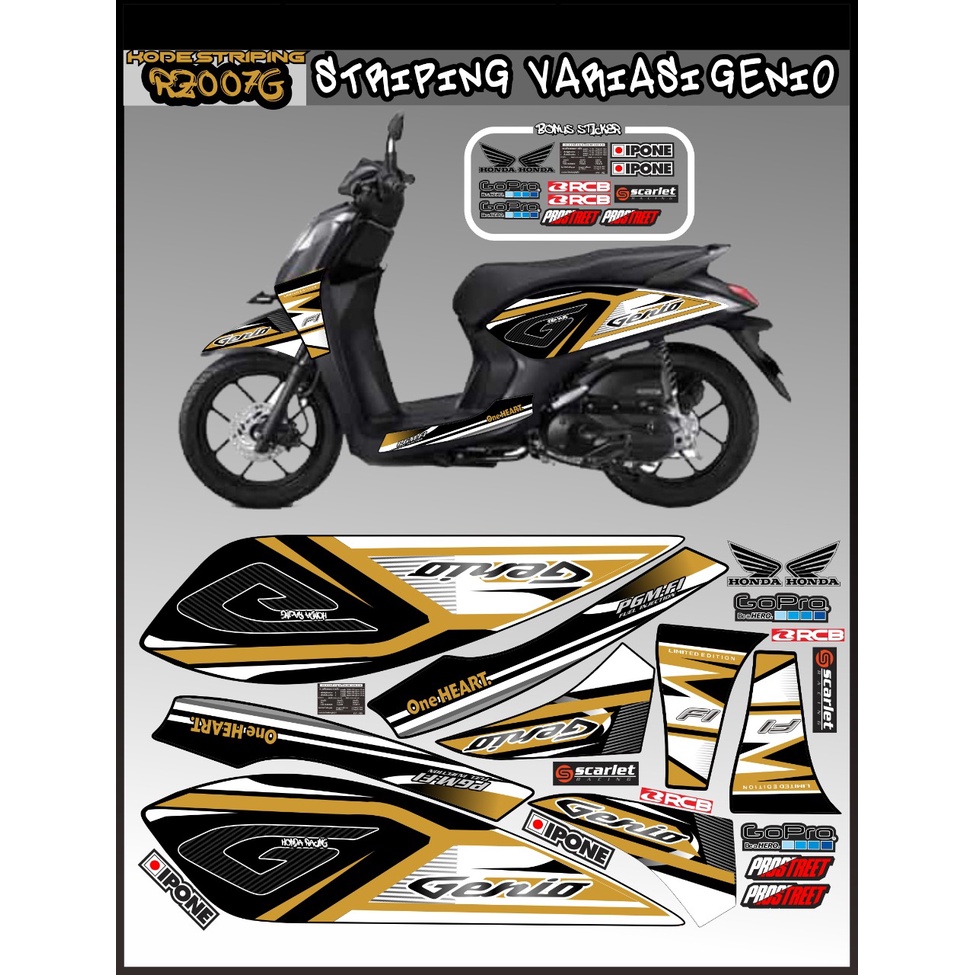 Jual striping variasi genio / stiker genio / sticker honda genio ...