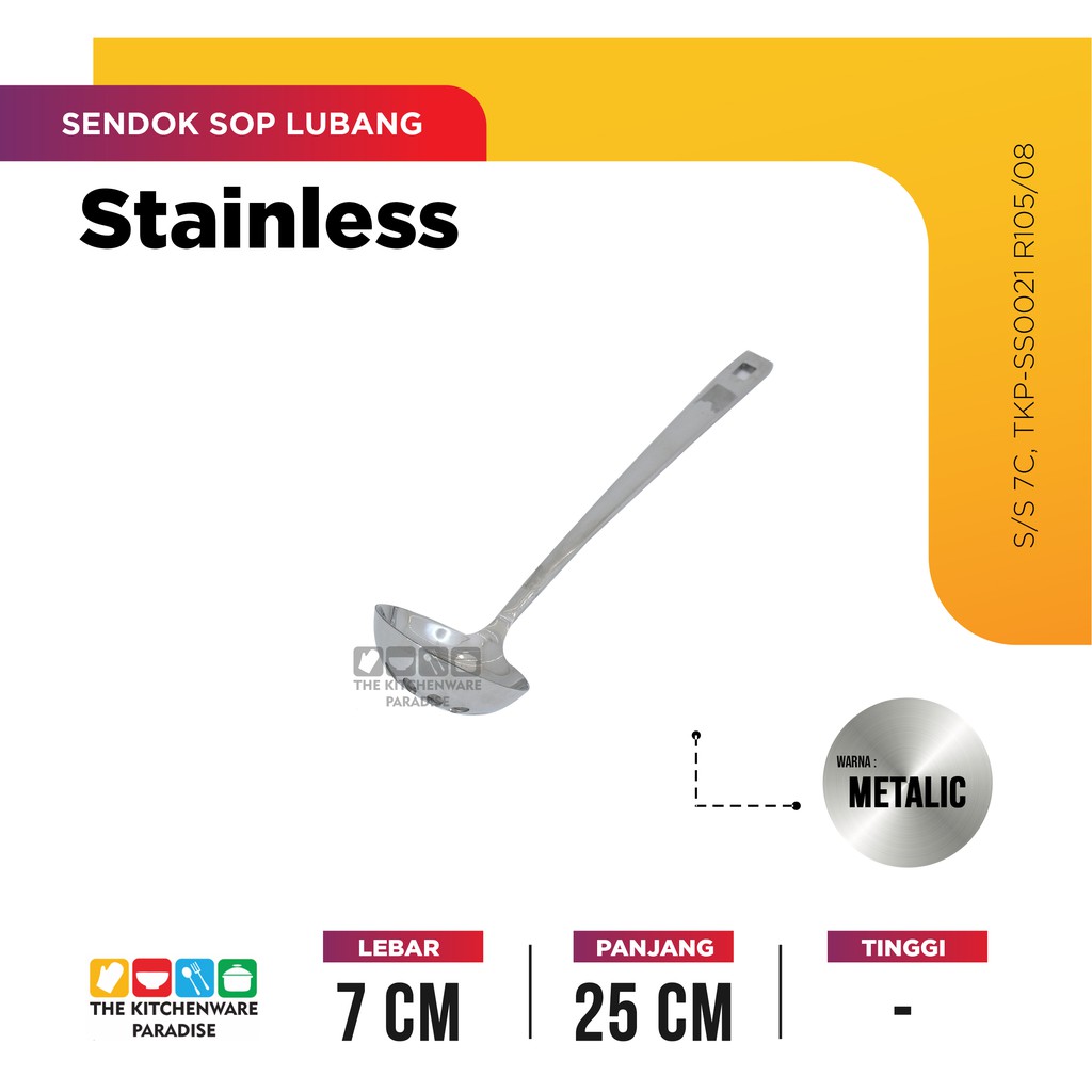 Jual SENDOK SOP 25CM BAHAN STAINLESS DENGAN LUBANG SARING | Shopee ...