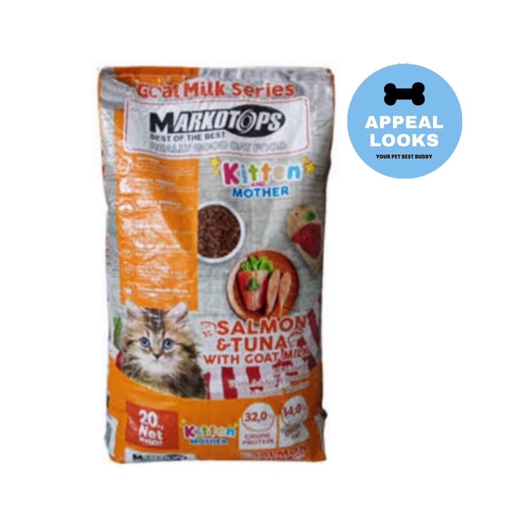 Jual Markotops Mother & Kitten Salmon Tuna 20kg Makanan Pakan Kucing ...
