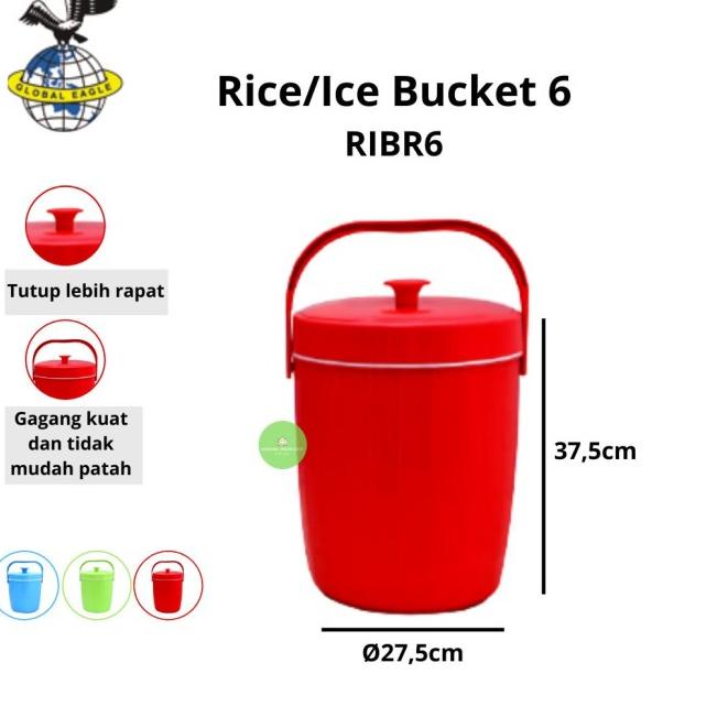 Jual Global Eagle Rice / Ice Bucket Termos Nasi/Es 6 RIBR6 - Biru 8K3 | Shopee Indonesia