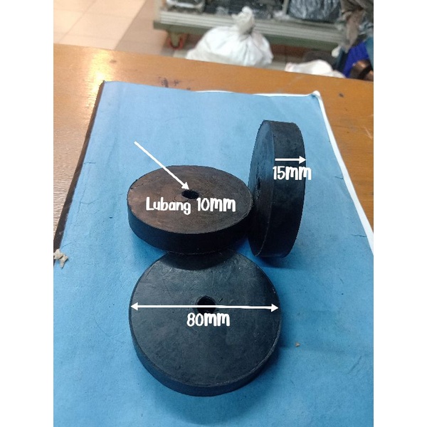 Jual Karet Kabin 80x15xLubang 10mm Alas Ganjelan Peredam Getaran Mesin ...