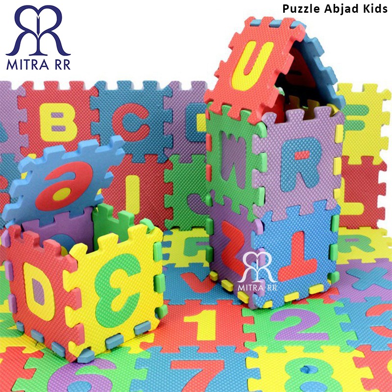 Jual Puzzle Anak Abjad Angka Evamats Kids Mainan Edukasi Alphabet ...