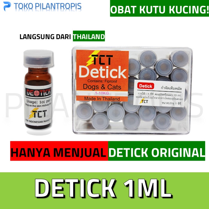 Jual DETICK OBAT KUTU KUCING ANJING AMPUH 3ML 2ML 1ML DETIK ORIGINAL ...