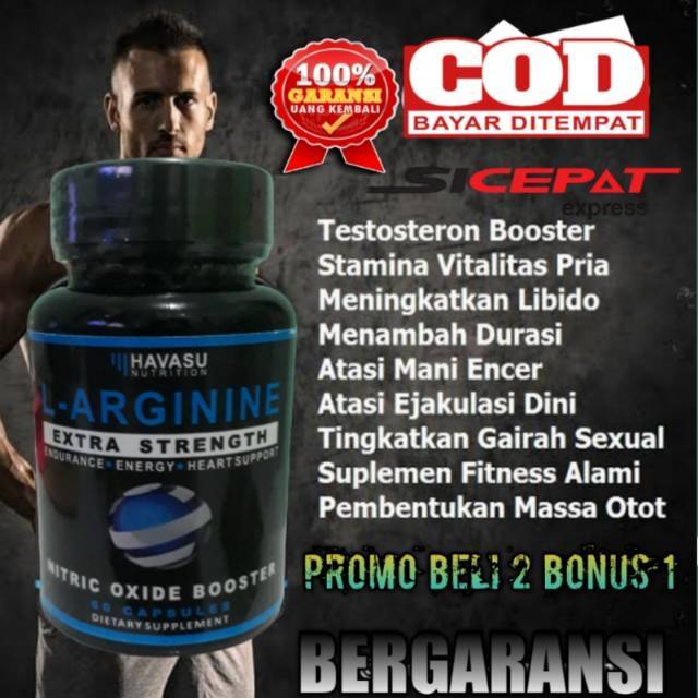 Jual Promo 2 Botol Suplemen Pria L-arginine Extra Strength | Shopee ...