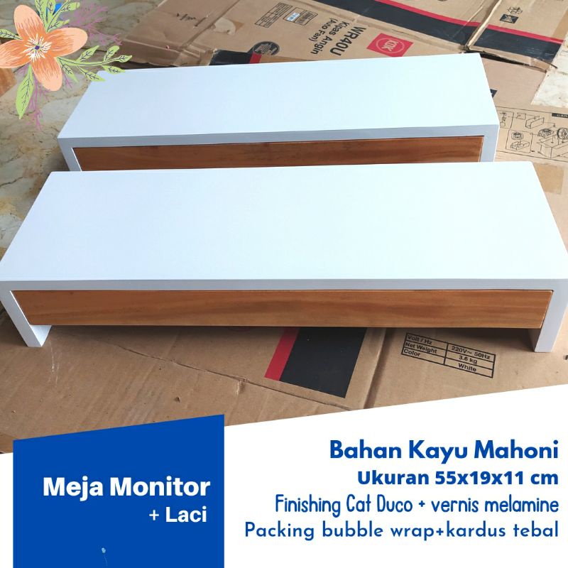 Jual Monitor stand laci, meja monitor komputer dengan laci | Shopee ...