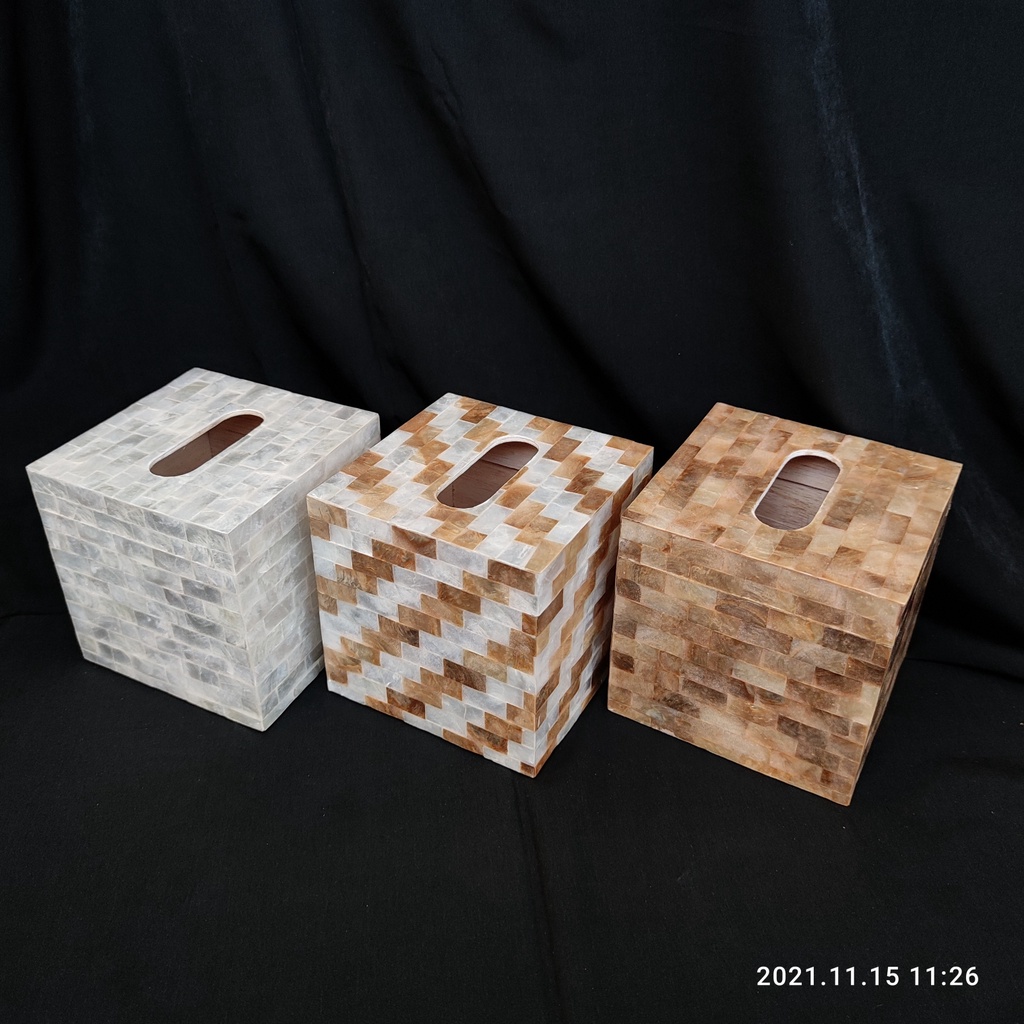 Jual tempat tisu kerang box tissue kotak tisu shell tissue holder wadah ...