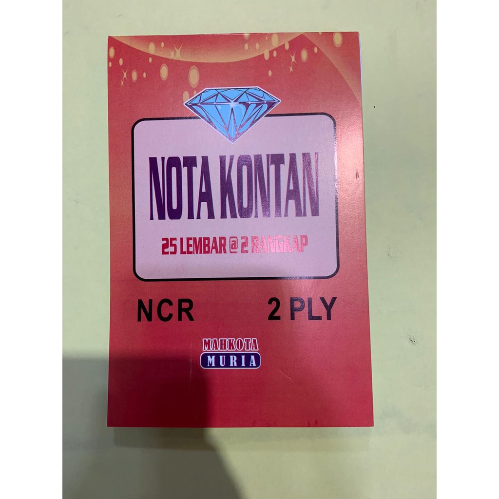 Jual NOTA KONTAN UKURAN KECIL 2 PLY DENGAN TINTA DUA WARNA MERAH DAN ...