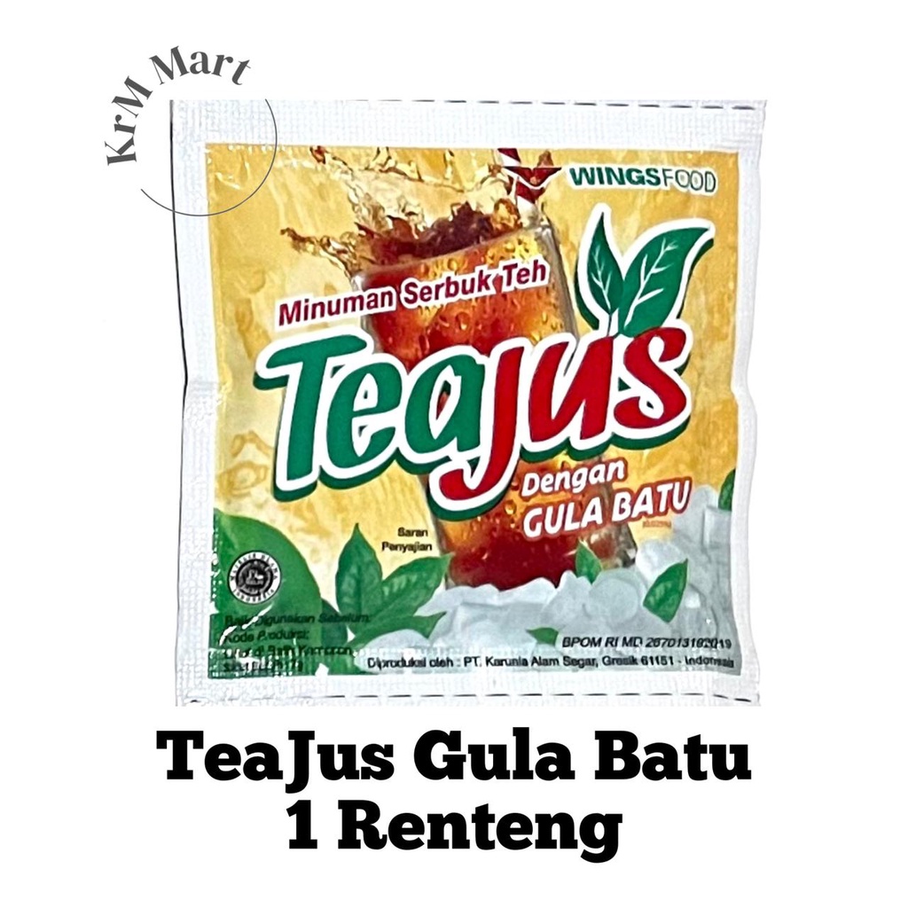 Jual TeaJus 1 renteng renceng all varian Gula Batu Apel Lemon Melati ...