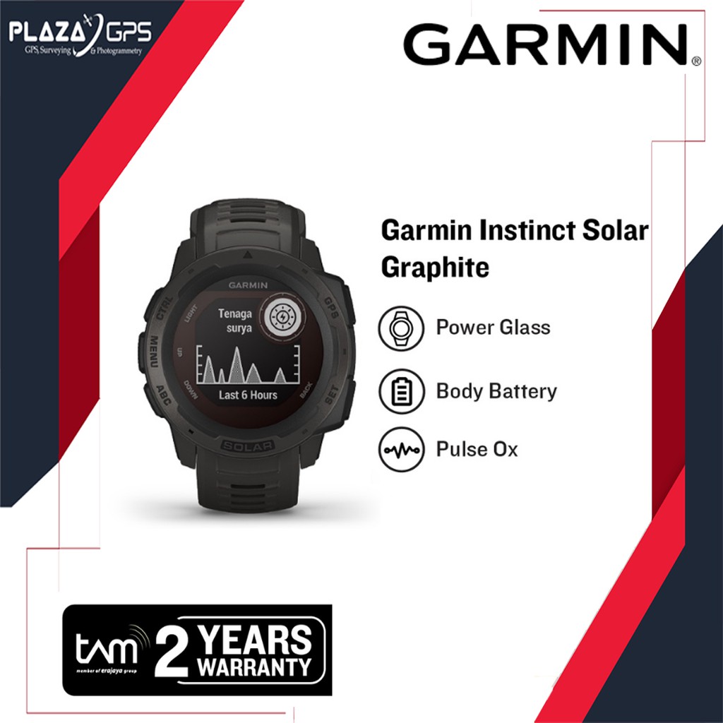 Jual Garmin Instinct Solar Graphite | Shopee Indonesia