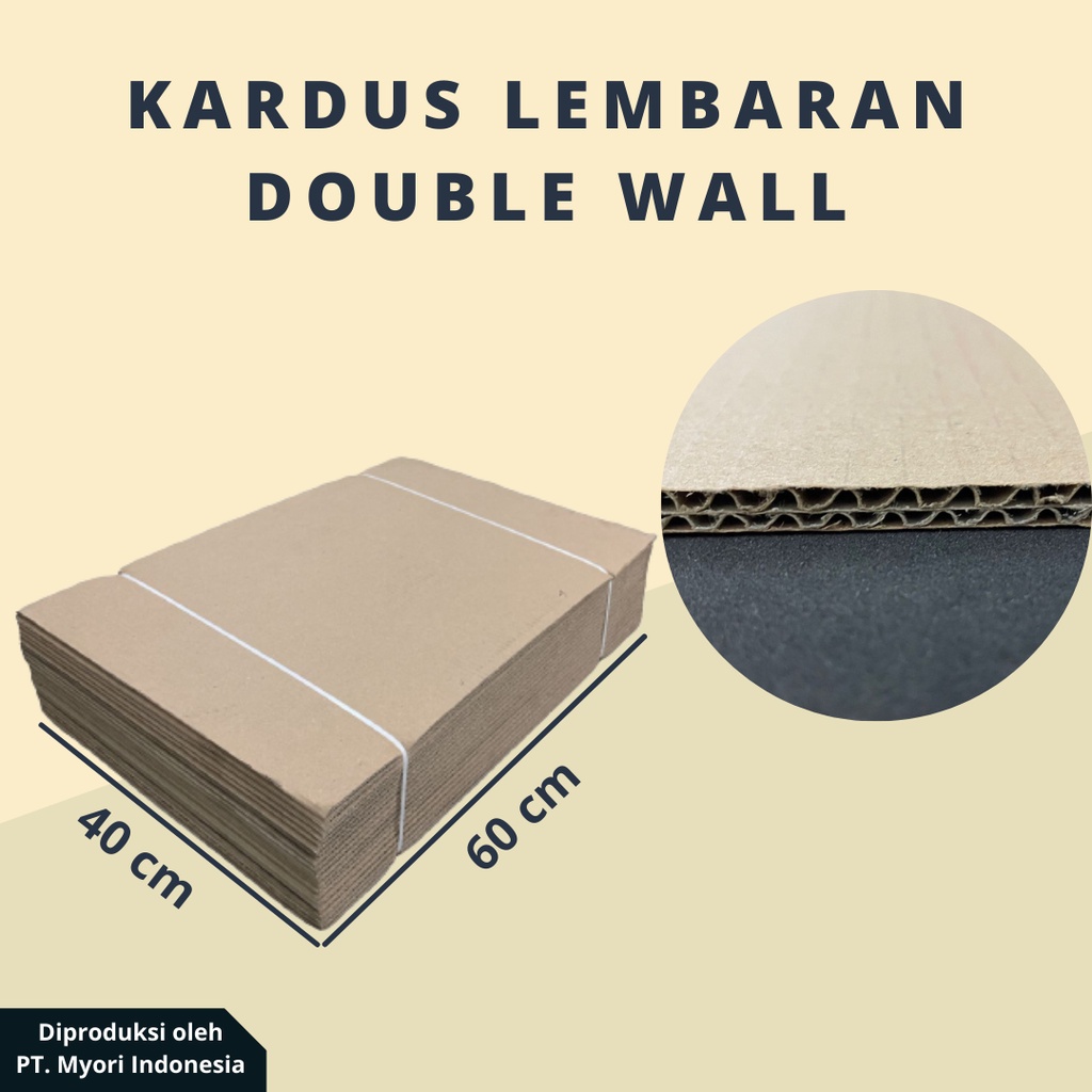 Jual Kardus Karton Lembaran Double Wall (uk. 60x40 cm) | Shopee Indonesia