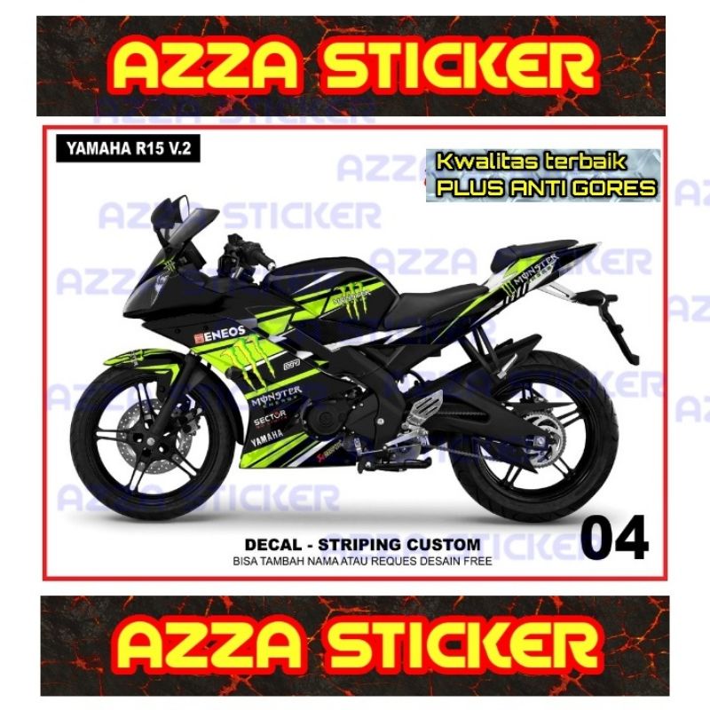 Jual Sticker decal Yamaha R15 V2 Full body 04 | Shopee Indonesia
