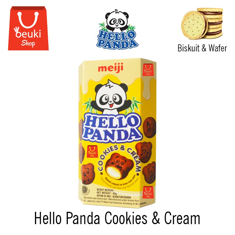 Jual Hello Panda Cookies & Cream Biskuit Bentuk Panda Mini Isi Krim ...