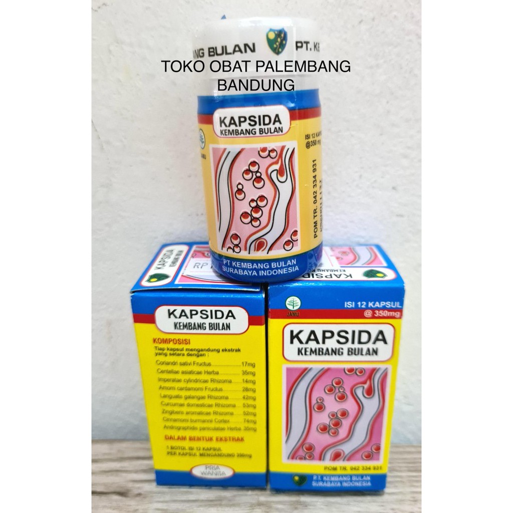 Jual KAPSIDA KEMBANG BULAN 12 KAPSUL JERAWAT, BISUL, KORENG, GATAL ...