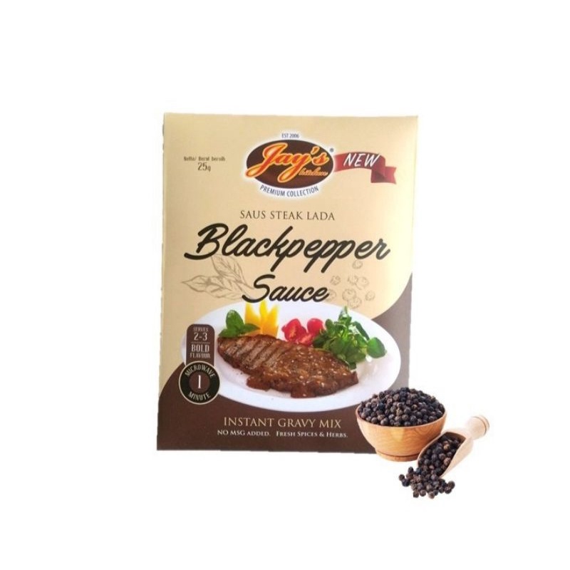 Jual Saus Steak Jays Mushroom dan Blackpepper 25gr | Shopee Indonesia