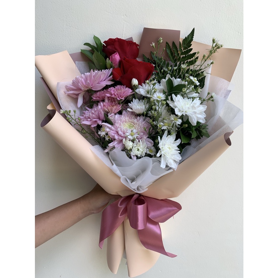 Jual Hand Bouquet | Hand Bucket | Hand Buket | Mix Mawar Krisan Aster ...
