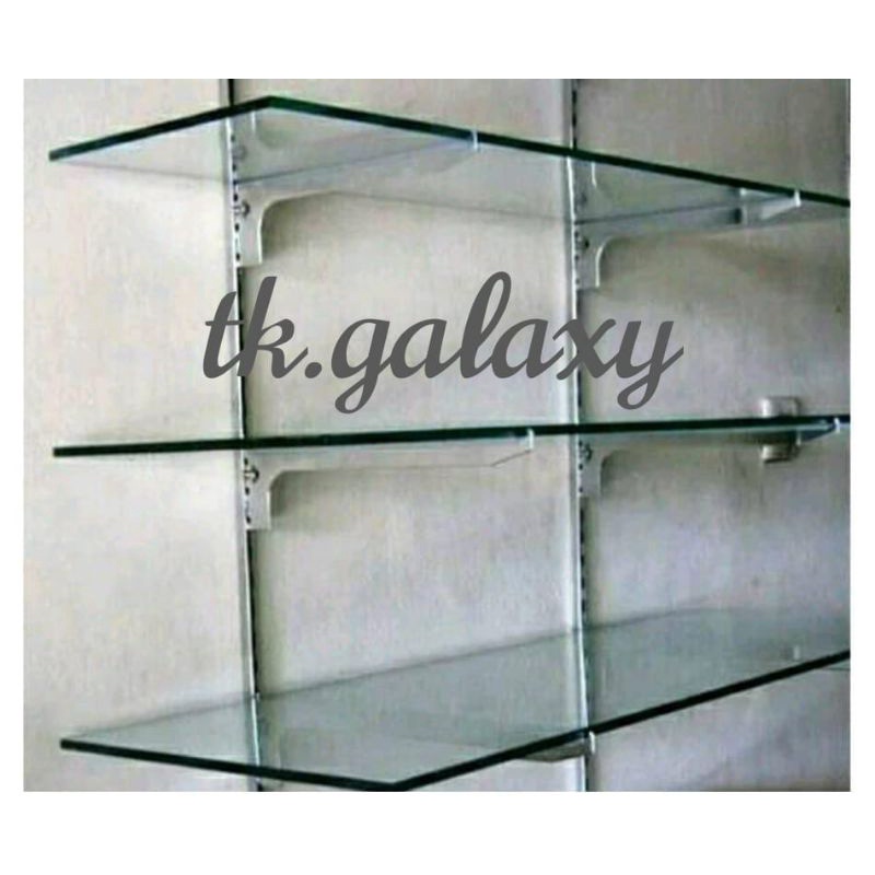 Jual 1 Paket Rak dinding kaca minimalis 3ssn/4ssn (bisa bongkar pasang) dijual TANPA KACA ...