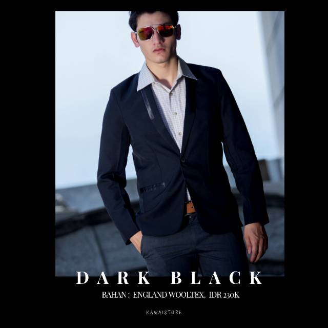 Jual Jas Blazer Dark Black - Jas Hitam Pria - Jas Hitam Casual | Shopee ...