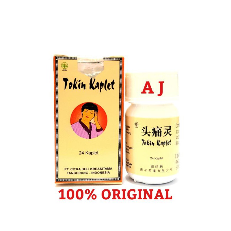 Jual Tokin Kaplet - Obat Sakit Kepala Migrain, Nyeri Saraf, Mual ...