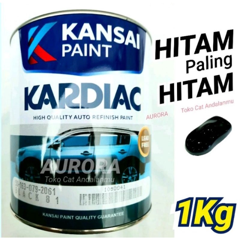 Jual KARDIAC Cat Hitam Solid 1 Kg Black 81 Cocok untuk Cat Mobil dan ...