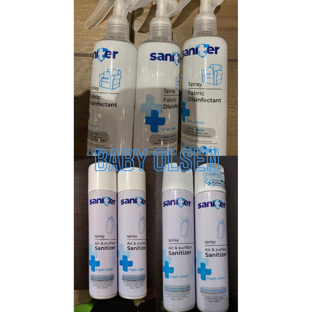 Jual SANITER SPRAY AIR AND SURFACE / SANITER FABRIC DISINFECTANT ...