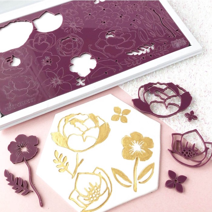 Jual Botanical Dreams Sweet Stamp Flower Floral Stamp Cake Emboss ...