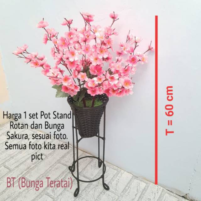 Jual BUNGA SAKURA POT BUNGA SUDUT STANDING ARTIFICIAL DEKORASI | Shopee ...