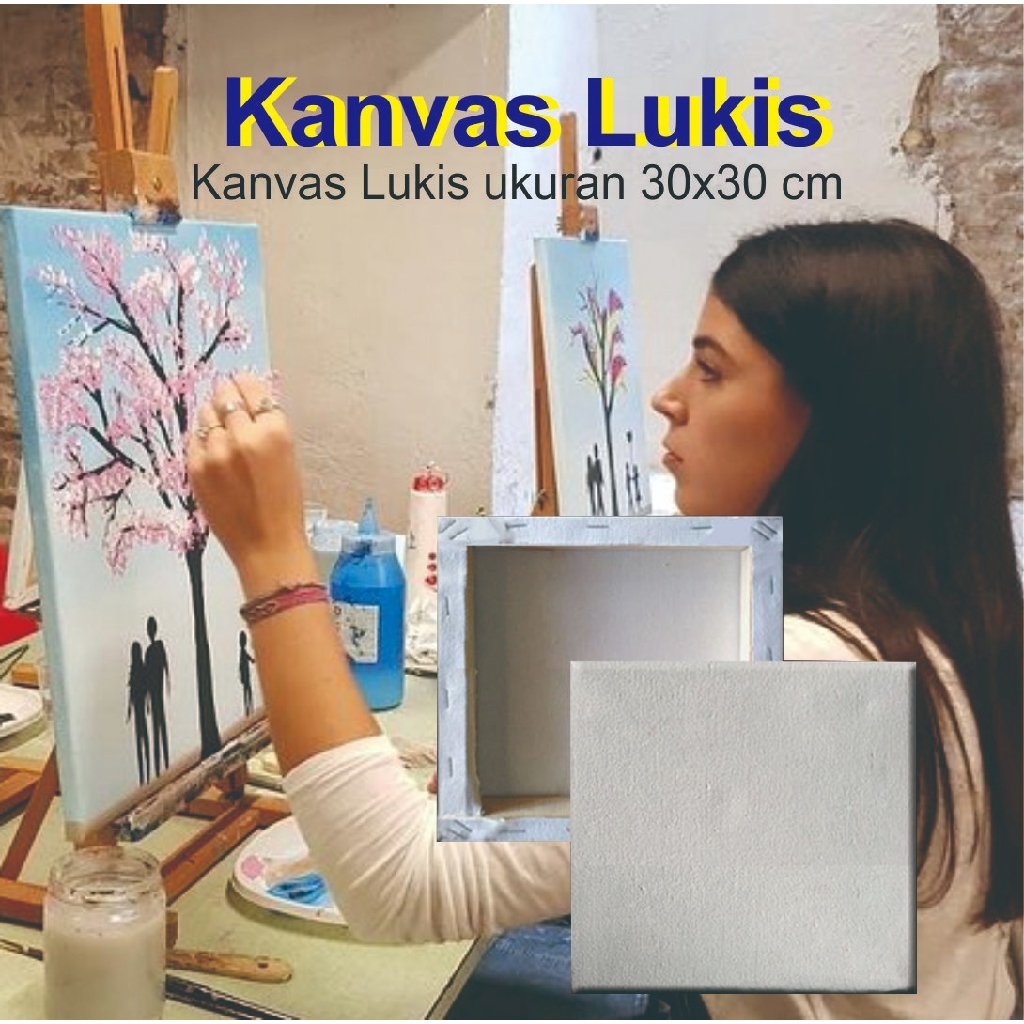 Jual Kanvas Lukis 30x30 Canvas Lukis 30 X 30 cm | Shopee Indonesia