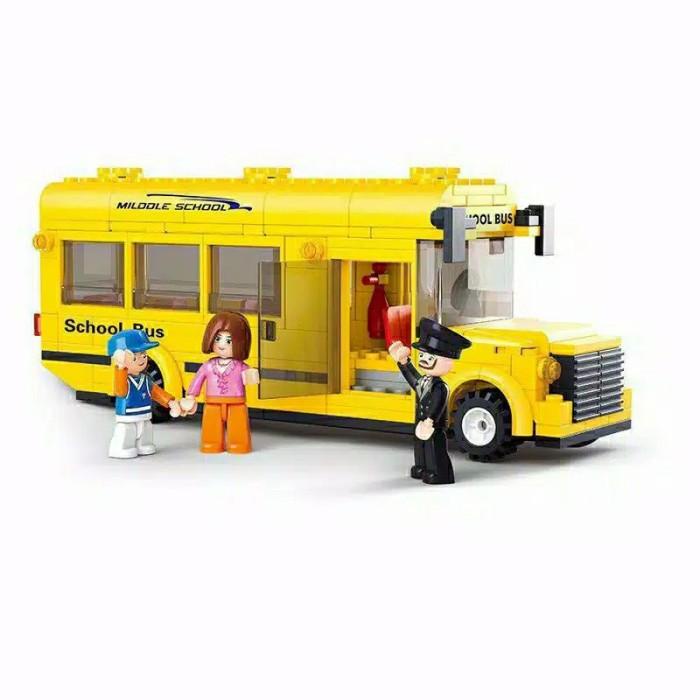 Jual Brick | Mainan Anak Brick Lego Sluban School Bus Bis Sekolah ...