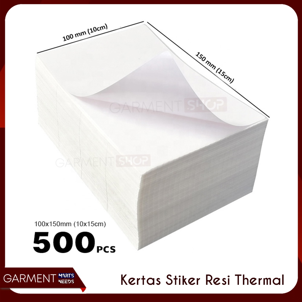 Jual Kertas Stiker Resi Pengiriman Barcode Label Thermal A6 Tanpa Tinta Murah 10x15cm 100 x 150 ...