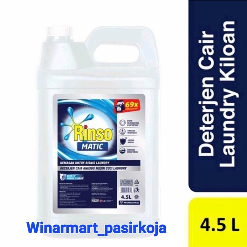 Jual Rinso matic professional 4.5L| detergent liquid| deterjen 5L ...