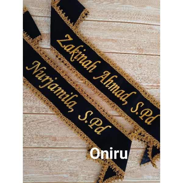 Jual Selempang Wisuda selendang wisuda Bludru Renda Murah, bordir ...