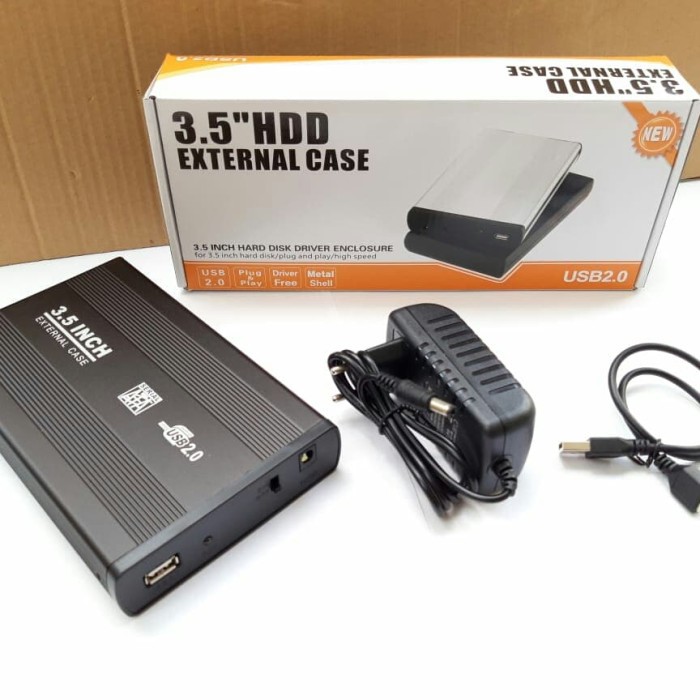 Jual Casing Hardisk 3.5" inch Sata / Case External HDD Hard disk PC USB2.0 | Shopee Indonesia