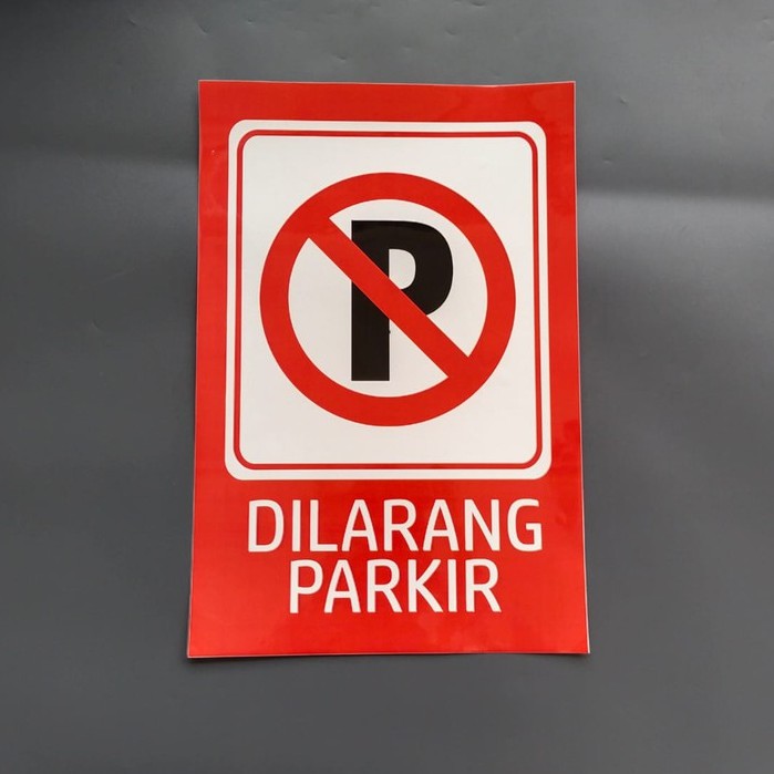 Jual Stiker Dilarang Parkir Stiker Vinyl Larangan Parkir Shopee