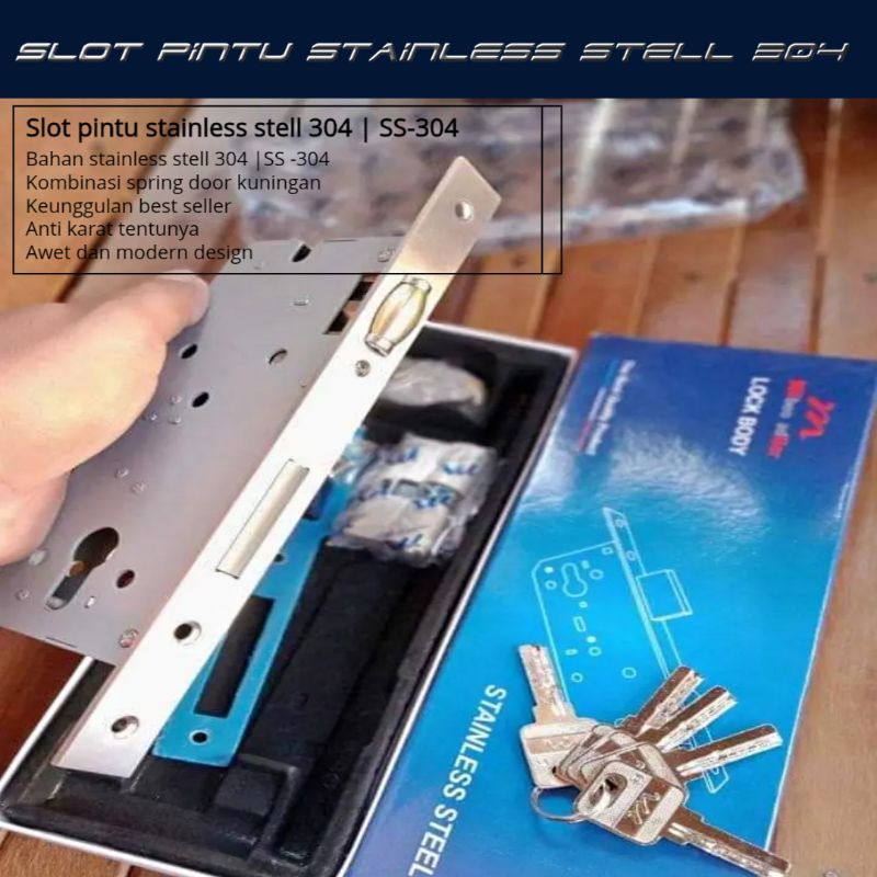 Jual Slot Kunci Pintu Stainless Stell 304 MULLER | SS - 304 MULLER ...