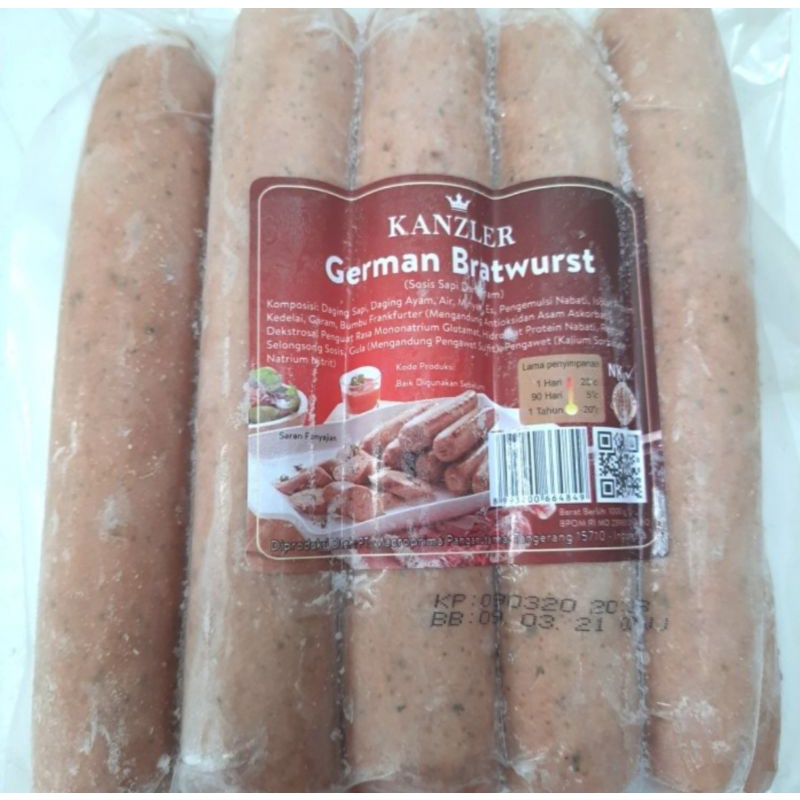 Jual Kanzler German Bratwurst Sausage / Sosis Kanzler German Bratwurst ...