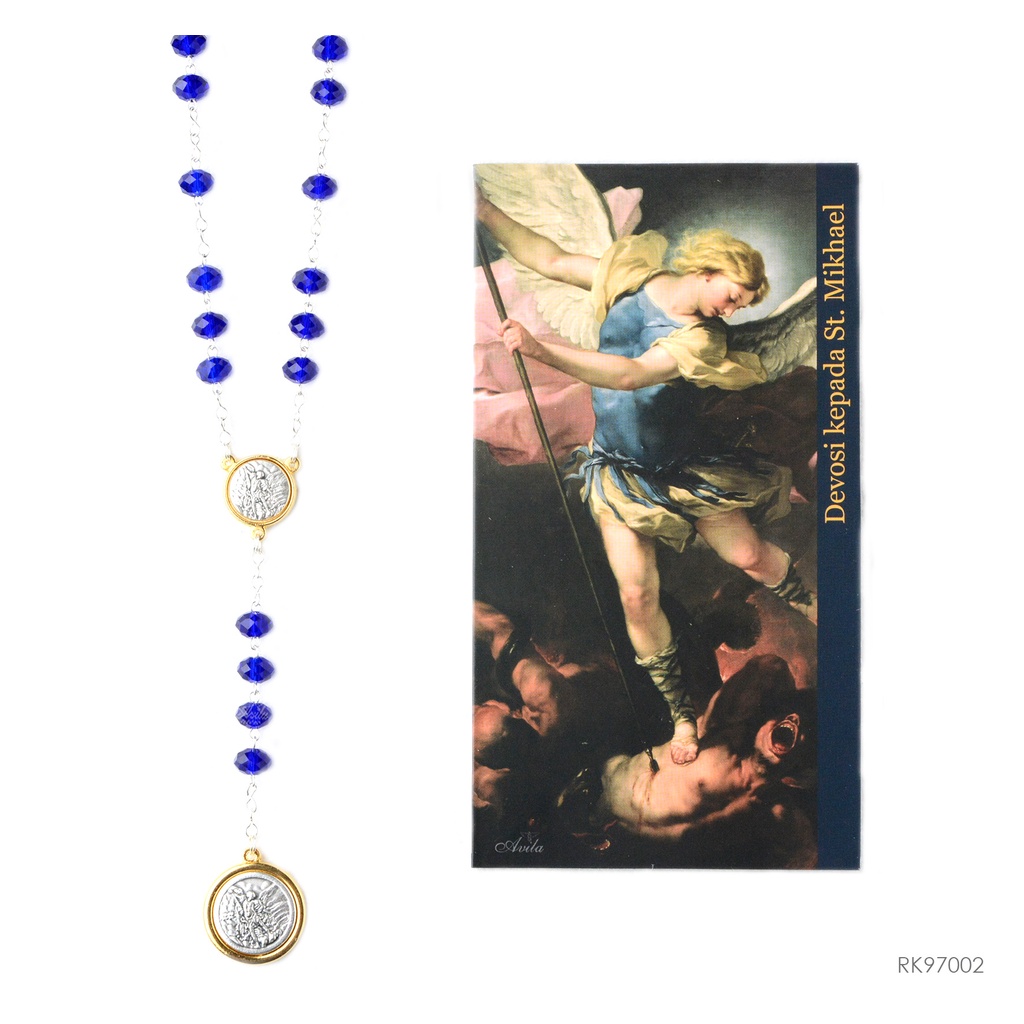 Jual Kaplet Doa St Mikael Kristal 8mm Italy Devosi Katolik St Michael ...