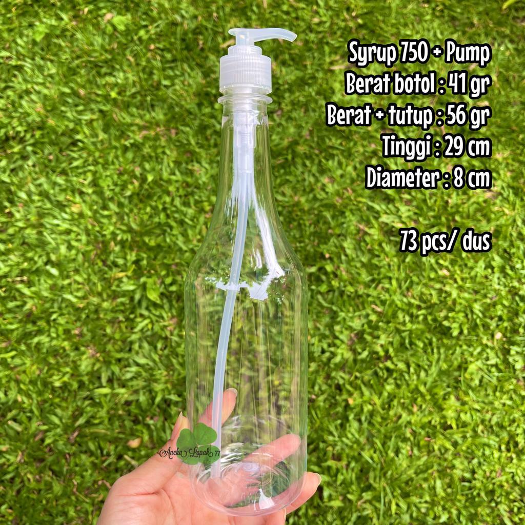 Jual Botol Pump 750 ml botol syrup madu essence minyak botol pompa ...