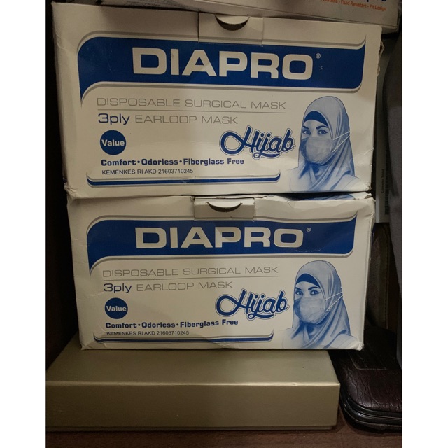 Jual Masker Diapro Hijab Kemenkes Medis Bedah Bukan Sensi Onemed ...