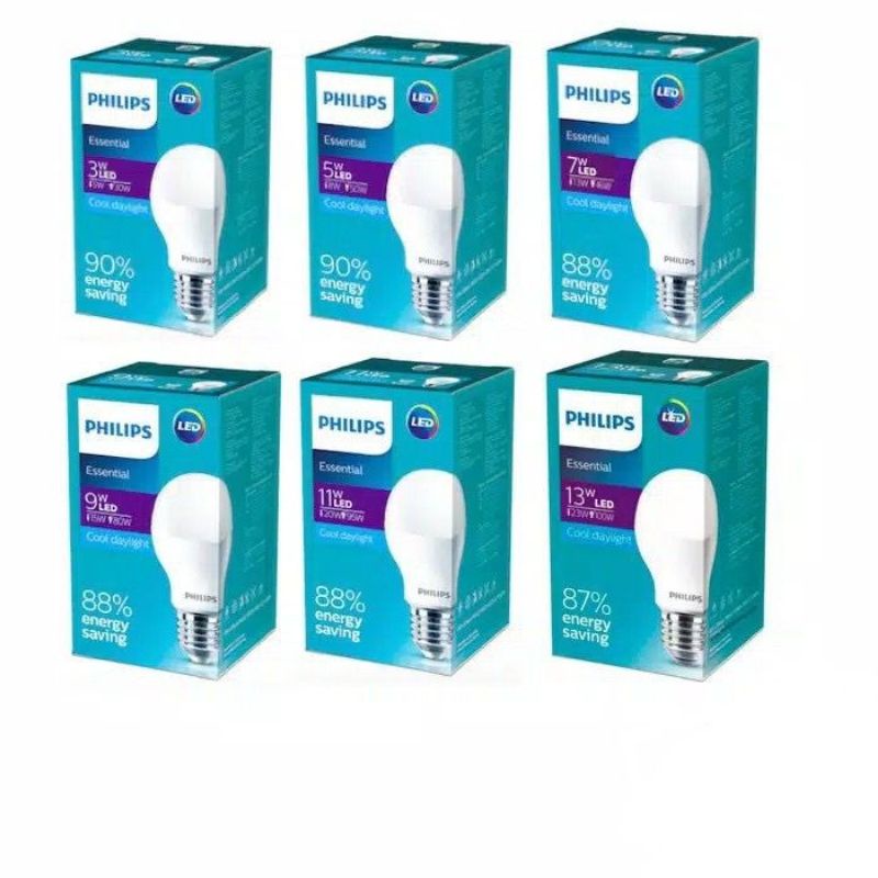 Jual Lampu Bolam Led Bulb Bohlam Philips Hemat Energi 3 5 7 9 11 13 ...