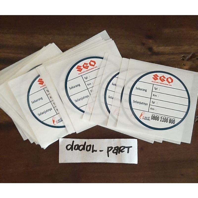 Jual Stiker Tempel Kartu Tanda Kilometer Waktu Ganti Oli & Servis ...
