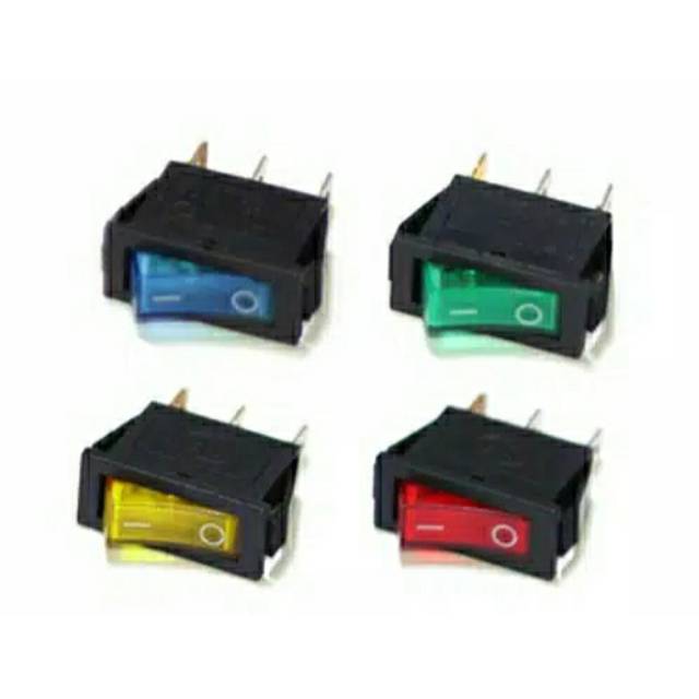 Jual Hijau tombol on off DC 12V swict saklar 3kaki | Shopee Indonesia