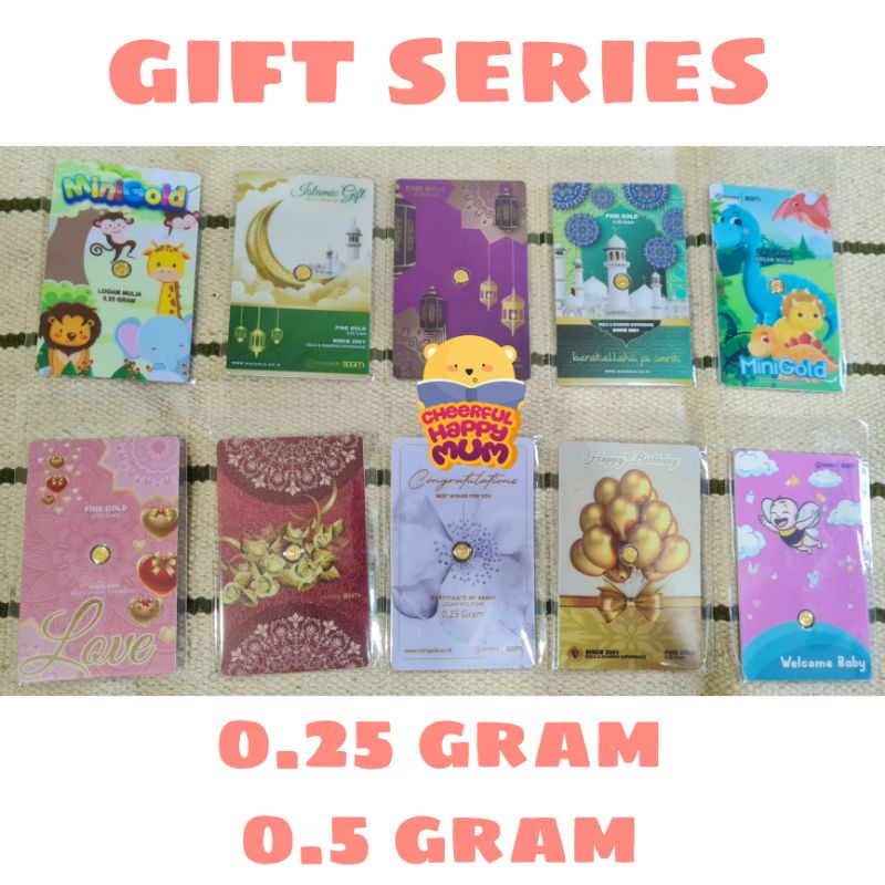 Jual MiniGold Mini Gold Emas Gift Series 0.25 g 0.25 gram 0.25 g 0.5 g ...