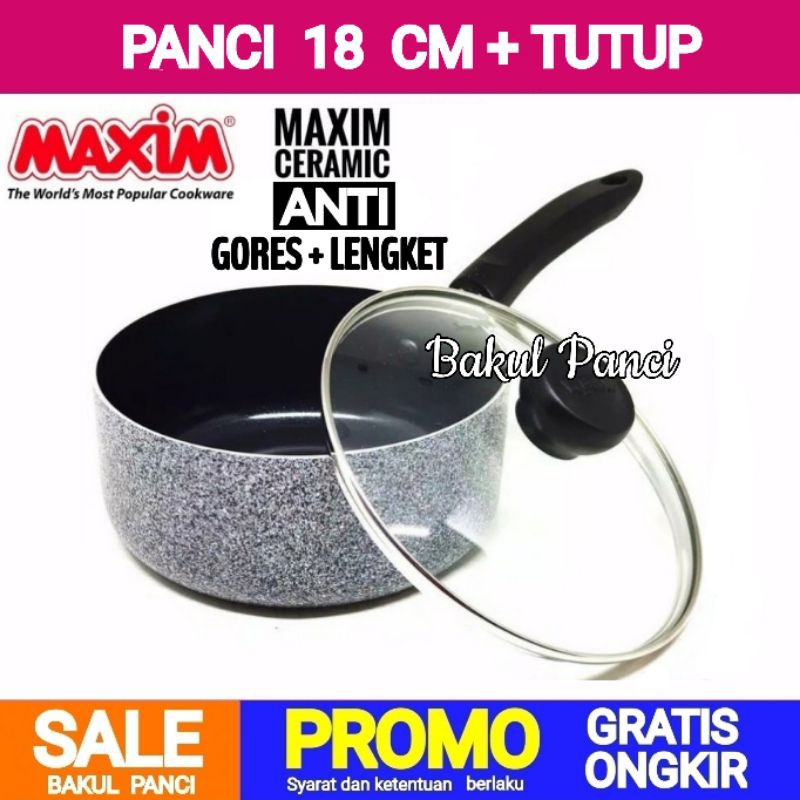 Jual MAXIM CERAMIC - SAUCE PAN 16 / 18 CM + TUTUP - MAXIM NEOSTONE ...