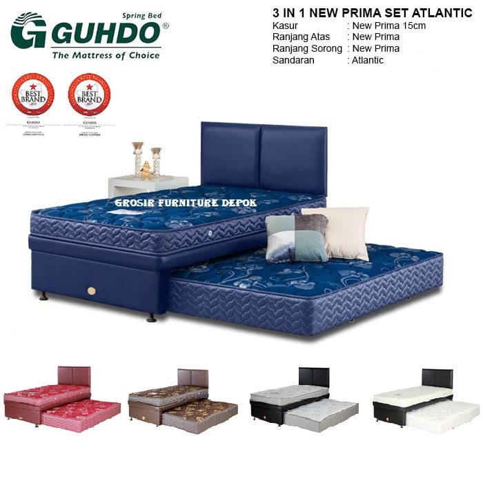 Jual Promo Springbed Full Set Guhdo 3in1 New Prima Standard HB Atlantic | Shopee Indonesia