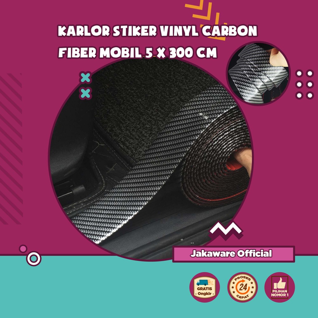 Jual STICKER VINYL CARBON FIBER MOBIL 5 x 300 CM STIKER MOTOR TRUK ...
