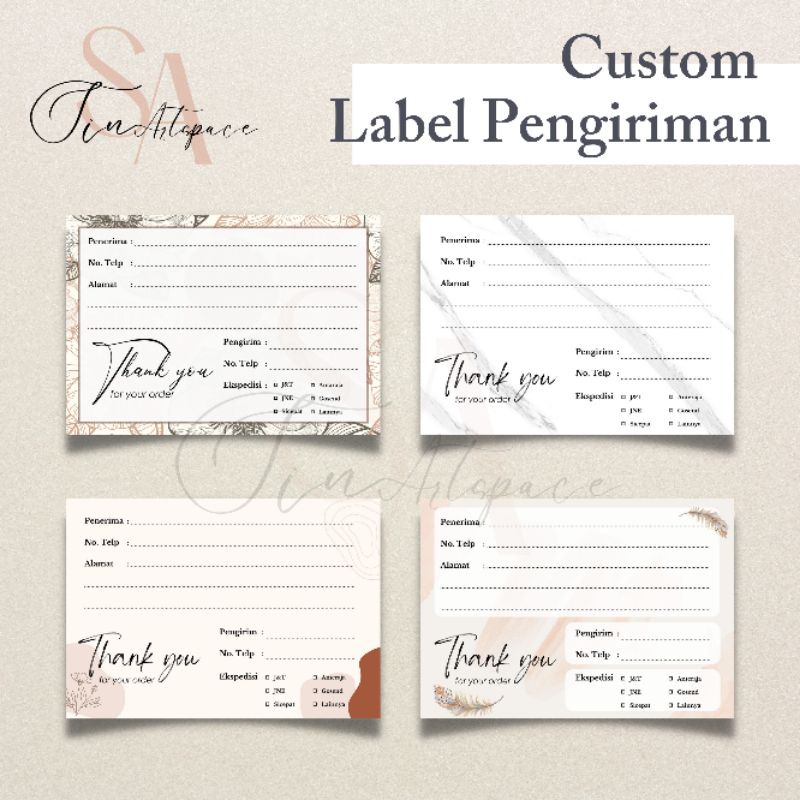 Jual Cetak Stiker Label Pengiriman Olshop, Custom Label Pengiriman ...