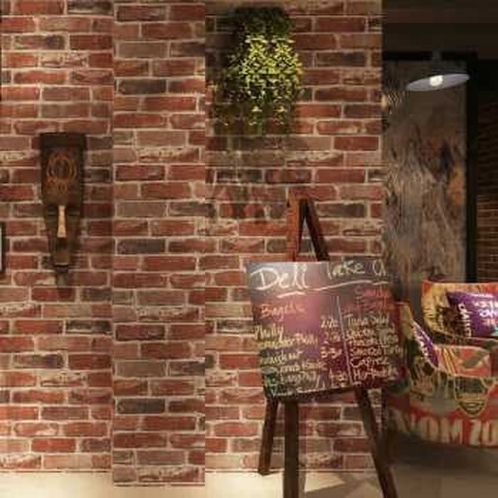 Jual Sticker Wallpaper Dinding Wall Partisi 3D DIY Model Bata 54cm x ...