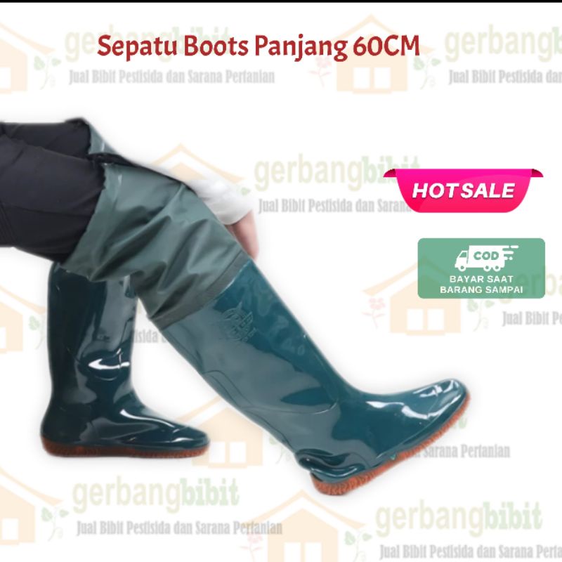 Jual Boot Panjang 60 CM Sepatu Sawah Lentur Sepatu Bot Karet Petani ...