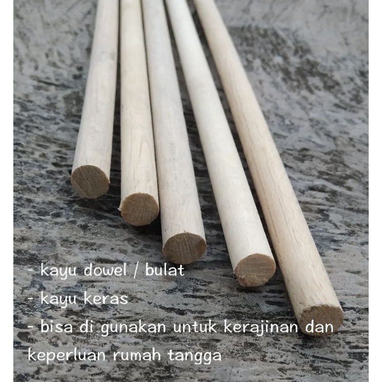 Jual 5pcs Kayu dowel 7mm x 40cm kayu maket kayu keras kayu stik bulat 0 ...