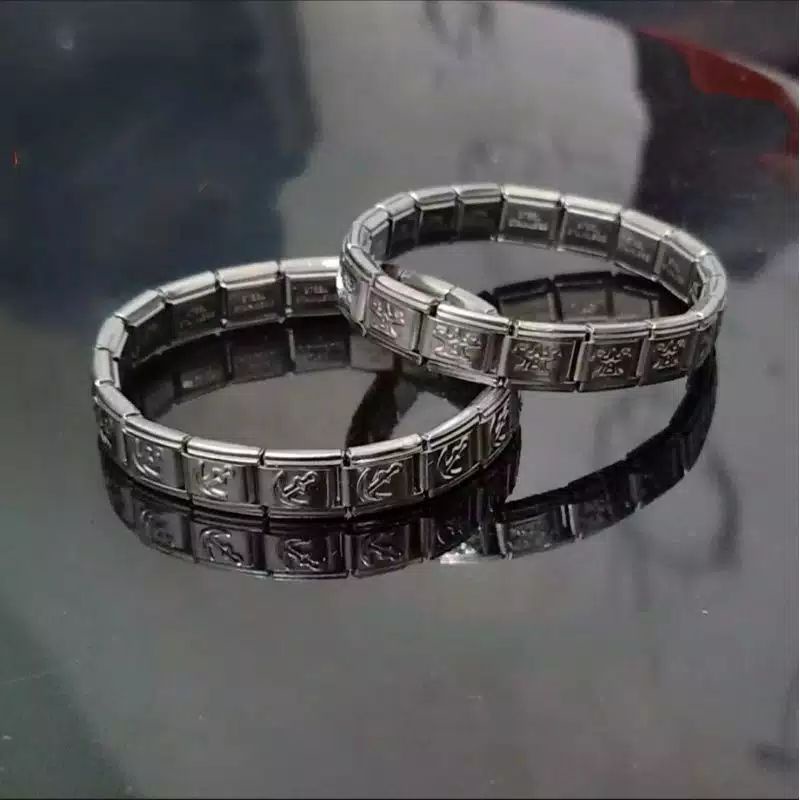 Jual GELANG TITANIUM STAINLEES STEEL PRIA WANITA ANTI KARAT TIDAK ...